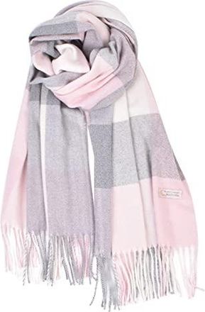 Generic &Eacute;charpe ch&acirc;le &eacute;paisse et chaude &agrave; franges pour femme - Automne et hiver - Couleur unie, Lot de 2., taille unique