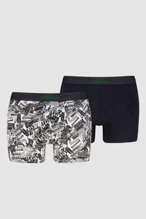Levi's Newspaper Boxer Brief 2 Pack - Homme - Multicolore / Black/Green - XL