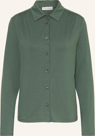 Marc O'Polo Marc Opolo Hemdbluse Aus Jersey gruen