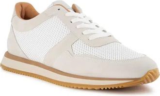 Rosso E Nero Herren Sneaker wei&szlig; Glattleder