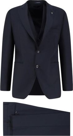 Tagliatore Homme, Costumes, Bleu, Taille: M Peak Lapel Suit