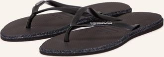 Havaianas Zehentrenner Slim Point Glitter schwarz