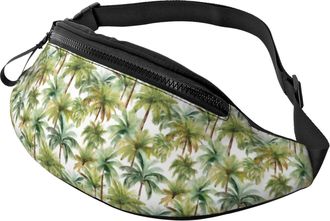 Generic Schultertaschen Mit Rei&szlig;verschluss Bauchtasche Gr&uuml;ne Kokosnuss Stylisch Lauftasche F&uuml;r Running Sport Damen 14X35Cm