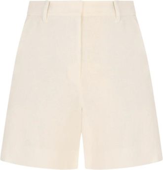 Max Mara Femme, Shorts, Blanc, Taille: 36 FR Smmparty Short en lin et paille
