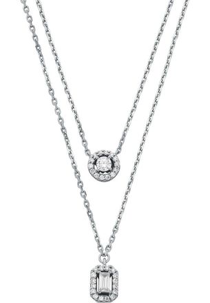 Michael Kors Womens Semi precious with spring ring closure multi layered necklace