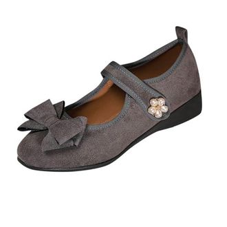 Generic Chaussures Mary Jane confortables avec noeud pour femme, couleur unie, respirantes, polyvalentes, l&eacute;g&egrave;res, d&eacute;contract&eacute;es, pour le travail, le bureau, 