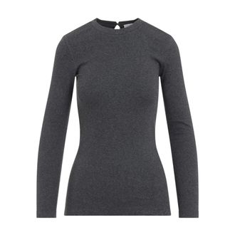 Brunello Cucinelli T-shirt c&ocirc;tel&eacute; &agrave; manches longues - Femme - Tops - Gris - Taille: 40 FR