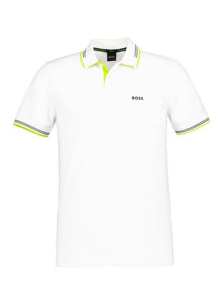 HUGO BOSS Herren Polo-Shirts wei&szlig; Slim Fit