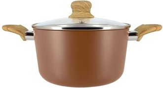 Menastyl Cuisson Faitout 20cm Colorama noisette - En Aluminium - Revêtement antiadhésif en céramique - Tous feux dont induction