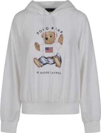 Polo Ralph Lauren Femme, Sweatshirts et sweats &agrave; capuche, Blanc, Taille: 38 FR Knit Pullover SweaT-shirt