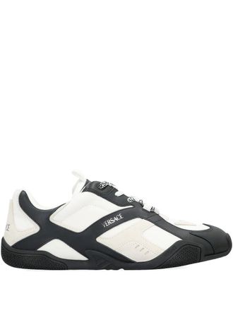 Versace baskets Galaxia &agrave; empi&egrave;cements - Blanc