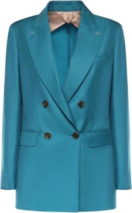 Max Mara Femme, Vestes, Bleu, Taille: 36 FR MXMstaffa Jacket