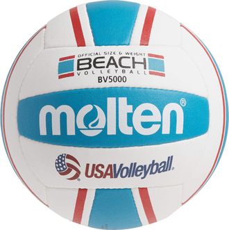 Molten Kinder Bv5000-3 BV5000 Elite Beachvolleyball, rot/blau, Official Size and Weight