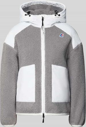K-Way Teddyjacke mit Label-Detail und Zweiwege-Rei&szlig;verschluss