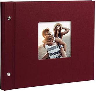 Goldbuch 26892 Schraubalbum mit Fensterausschnitt, Bella Vista, 30 x 25 cm, Fotoalbum mit 40 weiße Seiten mit Pergamin-Trennblättern, Album erweiterbar, Fotobu