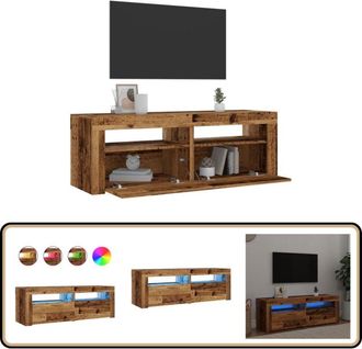 vidaXL vidaXL Meuble TV avec lumières LED vieux bois bois dingénierie