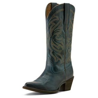 Ariat Womens Heritage J Toe StretchFit Western Boots in Fresh Denim, B Medium Width, Size 36.5, by Ariat
