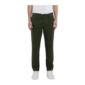 Replay Slim Fit Elastic Gabardine Chino Hose - - Trousers - Herren - Gr&uuml;n - W32 L30