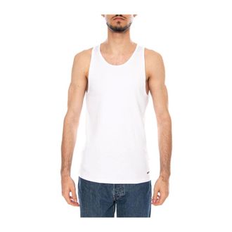 Obey Homme, Tops, Blanc, Taille: M Standard Rib Tank 2-Pack