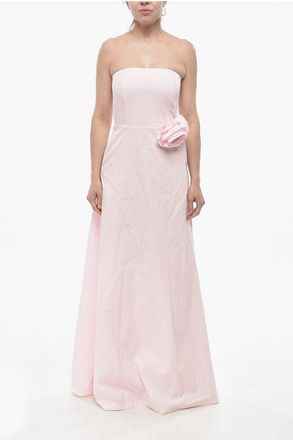 Bernadette Strapless CASWEL Cotton-Blend Dress size 40