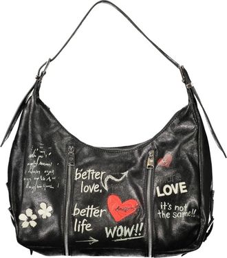 Desigual Wow Heaven Maxi Bag - Femme - Sacs - Noir - Taille: ONE Size