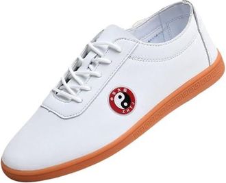 Generic Chaussures Tai Chi en Cuir - Chaussures darts Martiaux et de Kung-fu, Baskets à Tige Basse pour lentraînement au karaté et la Marche Quotidienne décon