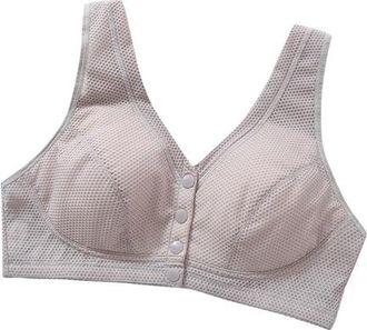 Generic V&ecirc;tements de grossesse grande taille avant boutonn&eacute;s gilets soutien-gorge doux et doux pour la peau confortable, gris, 38