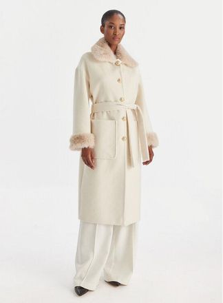 Yes London Wollmantel CD1211 Creme Regular Fit