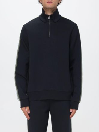 Paul Smith Sweat-shirt zipp&eacute; en coton biologique avec col montant et bandes lat&eacute;rales