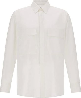 Herno Homme, Chemises, Blanc, Taille: L Camicia tasca al petto