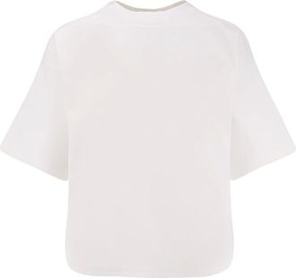 Alaia Femme, Tops, Blanc, Taille: 38 FR Boxy Fit T-Shirt