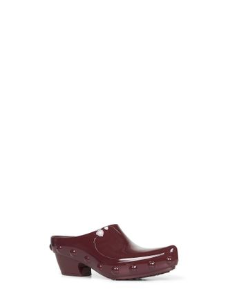 Bottega Veneta Womens Rubber Clogs Gondola Bordeaux Mules Sandal