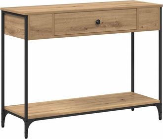 vidaXL Konsolentisch Other Eiche handwerklich 100 x 34.5 x 75 cm Vidaxl