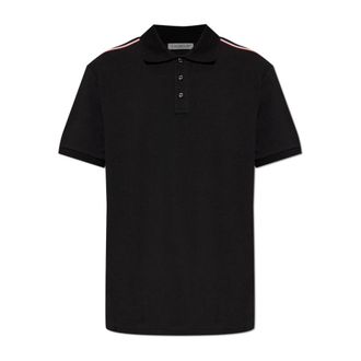 Moncler Polo-Shirt mit Logo-Patch - - Tops - Herren - Schwarzk - S