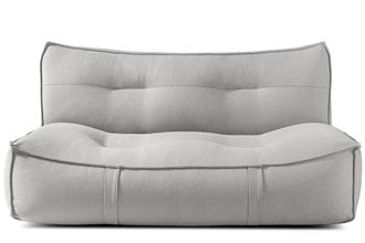 Konsimo Gartensofa LOVIA Loungesofa, Gartenm&ouml;bel, Sofa 2-Sitzer, Premiumqualit&auml;t aus EU hochwertiger Sitzkomfort, mit integrierter Schutzh&uuml;lle, wetterbest&auml;ndi
