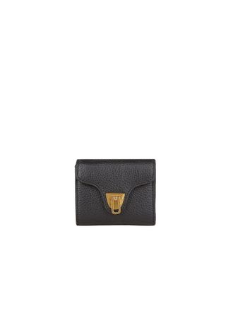 Coccinelle Womens Wallet Black Cowhide Bags