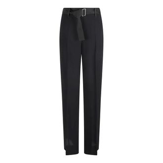 True Royal Schwarze Viskosehose - - Trousers - Damen - Schwarzk - L