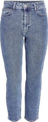 Noisy May Jean Cheville Femme Coupe Slim Taille Haute NMMONI, Couleurs:Bleu, Taille:27W / 34L, Longueur de Jambe:L34