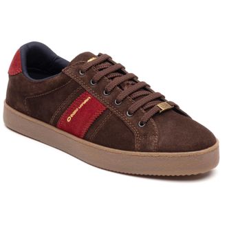 Base London Hopper Leder Herren Schn&uuml;rschuhe in Braun