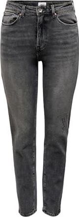 Only ONLEMILY Stretch HW St ANK CRO718 Noos Jeans, Dark Grey Denim, 29W x 32L Femme