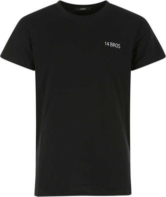 14Bros t-shirt en coton à imprimé graphique - Noir