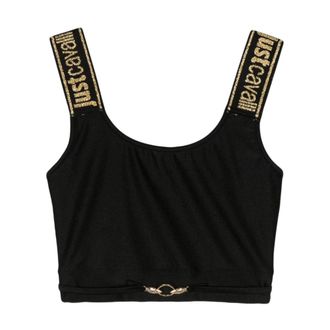 Just Cavalli &Auml;rmelloses Crop Top - - Tops - Damen - Schwarzk - XS