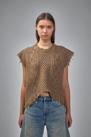 R13 Boyfriend Cable Sweater Vest