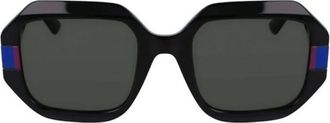 Karl Lagerfeld Femme, Accessoires, Noir, Taille: 53 MM Kl6124S 001 Lunettes de soleil