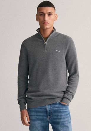GANT Troyer COTTON PIQUE HALF ZIP mit Piqué-Struktur