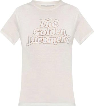 Golden Goose Femme, Tops, Blanc, Taille: 36 FR The Golden Dreamers T-Shirt