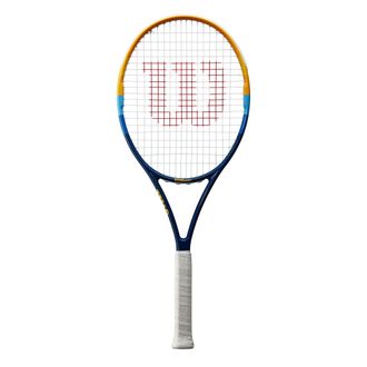 Wilson Tennisschl&auml;ger, Wilson Prime, Unisex, Anf&auml;nger und Freizeitspieler, Griffst&auml;rke L3, Blau/Orange, WR012710U3