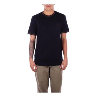 Fred Perry Logo Front T-Shirt - - Tops - Herren - Schwarzk - S