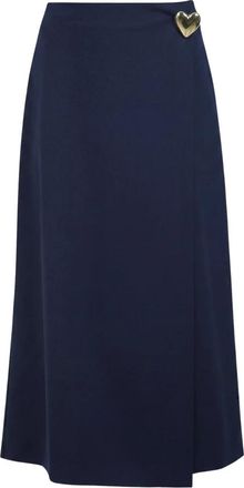 ottod'Ame Femme, Jupes, Bleu, Taille: 38 FR Jupe Midi
