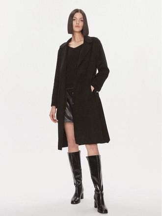 Liu Jo Wollmantel MF3242 T4627 Schwarz Regular Fit